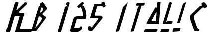 KB 125 Italic: Baixar Fonte Grátis | MaisFontes