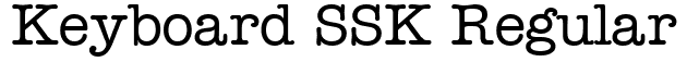 Keyboard SSK Regular Font: Free Download | MaisFontes