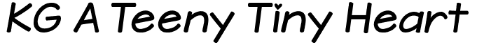 KG A Teeny Tiny Heart Font: Free Download | MaisFontes