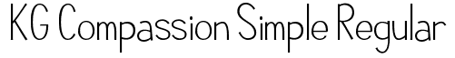 KG Compassion Simple Regular: Free Font Download | MaisFontes