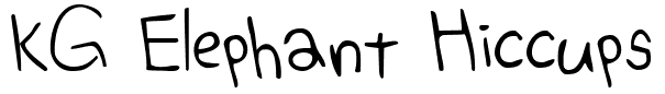 KG Elephant Hiccups Font: Free Download | MaisFontes