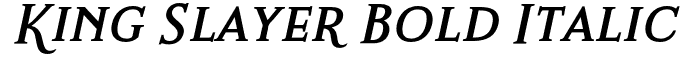 King Slayer Bold Italic Font: Free Download | MaisFontes