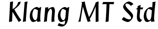 Klang MT Std: Free Font Download | MaisFontes