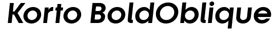 Korto BoldOblique: Free Font Download | MaisFontes