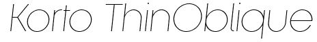 Korto ThinOblique: Free Font Download | MaisFontes
