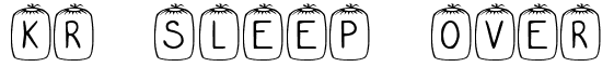 KR Sleep Over Font: Free Download | MaisFontes
