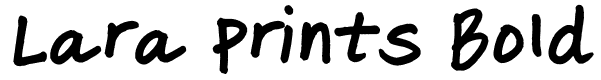 Lara Prints Bold Font: Free Download | MaisFontes