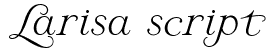 Larisa script: Download Free Font | MaisFontes