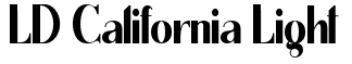 LD California Light: Free Font Download | MaisFontes