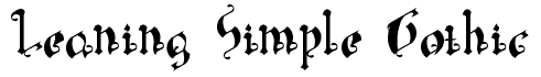 Leaning Simple Gothic: Free Font Download | MaisFontes