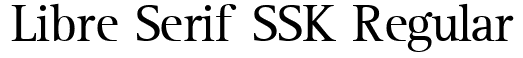 Libre Serif SSK Regular Font: Free Download | MaisFontes
