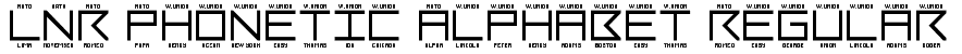 LNR Phonetic Alphabet Regular: Free Font Download | MaisFontes