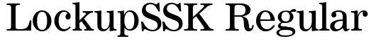 LockupSSK Regular: Free Font Download | MaisFontes