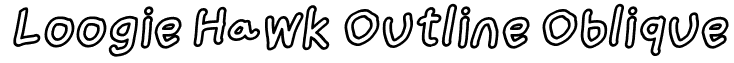 Loogie Hawk Outline Oblique: Free Font Download | MaisFontes