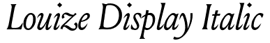 Louize Display Italic: Download Free Font | MaisFontes