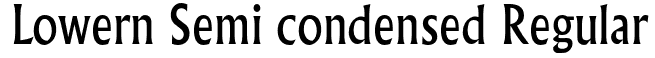 Lowern Semi condensed Regular: Baixar Fonte Grátis | MaisFontes