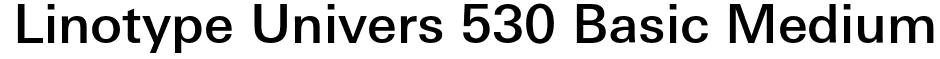 Linotype Univers 530 Basic Medium Font: Free Download | MaisFontes
