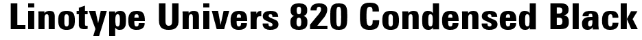 Linotype Univers 820 Condensed Black Font: Free Download | MaisFontes