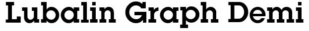Lubalin Graph Demi: Free Font Download | MaisFontes