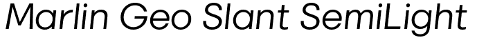 Marlin Geo Slant SemiLight: Free Font Download | MaisFontes