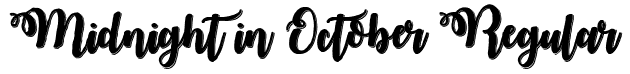 Midnight in October Regular Font: Free Download | MaisFontes