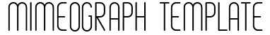 Mimeograph Template: Download Free Font | MaisFontes