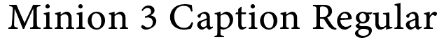 Minion 3 Caption Regular Font: Free Download | MaisFontes