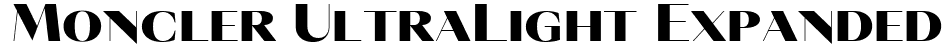 Moncler UltraLight Expanded Font: Free Download | MaisFontes