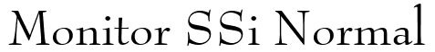 Monitor SSi Normal: Free Font Download | MaisFontes