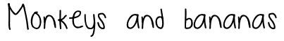 Monkeys and bananas Font: Free Download | MaisFontes