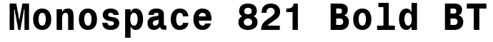 Monospace 821 BT：免费字体下载 | MaisFontes