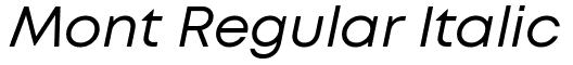 Mont Regular Italic Font: Free Download | MaisFontes