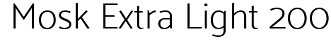 Mosk Extra Light 200: Descargar Fuente Gratis | MaisFontes