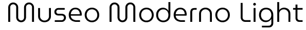 Museo Moderno Light: Free Font Download | MaisFontes