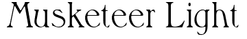 Musketeer Light: Free Font Download | MaisFontes