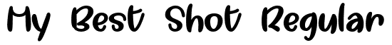 My Best Shot Regular Font: Free Download | MaisFontes