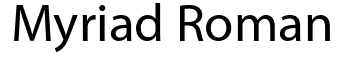 Myriad Roman: Download Free Font | MaisFontes