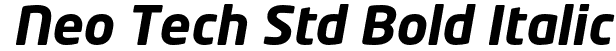 Neo Tech Std Bold Italic: Baixar Fonte Grátis | MaisFontes