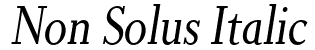 Non Solus Italic: Baixar Fonte Grátis | MaisFontes