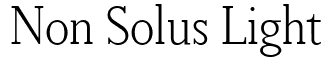 Non Solus Light: Baixar Fonte Grátis | MaisFontes