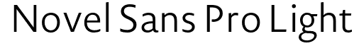Novel Sans Pro Light Font: Free Download | MaisFontes
