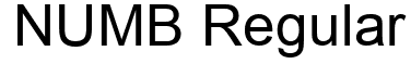 NUMB Regular: Free Font Download | MaisFontes