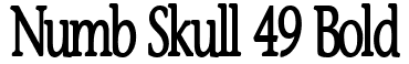 Numb Skull 49 Bold: Free Font Download | MaisFontes