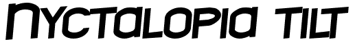 Nyctalopia tilt: Free Font Download | MaisFontes