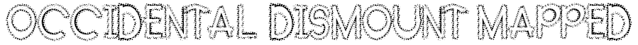 OCCIDENTAL DISMOUNT MAPPED Font: Free Download | MaisFontes