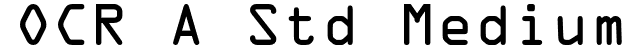 OCR A Std: Free Font Download | MaisFontes