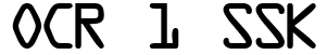 OCR 1 SSK Font: Free Download | MaisFontes