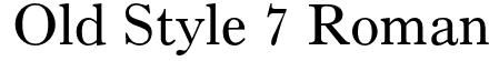 Old Style 7 Roman: Free Font Download | MaisFontes
