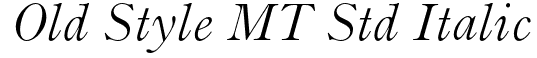 Old Style MT Std Italic Font: Free Download | MaisFontes