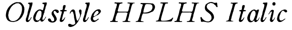 Oldstyle HPLHS Italic Font: Free Download | MaisFontes